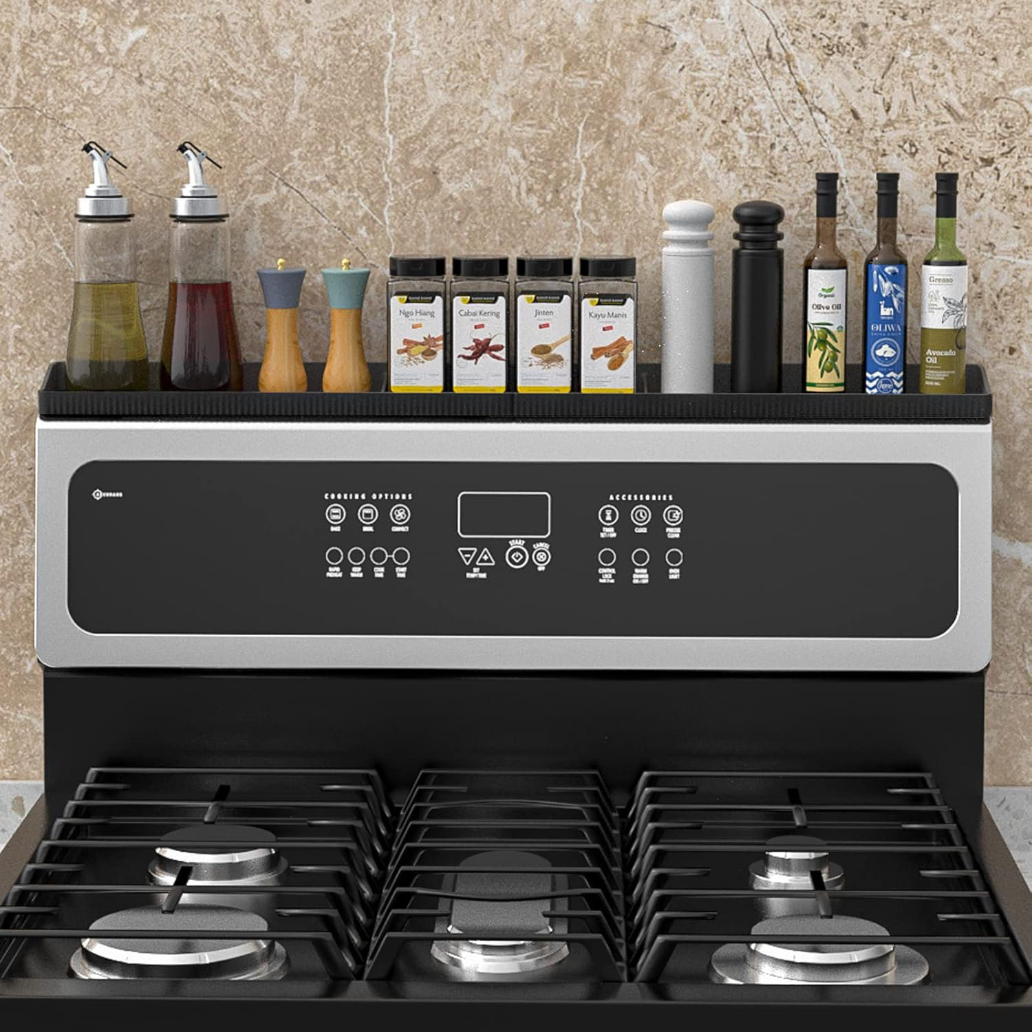 Mint Pantry® Silicone Stove Top Shelf Magnetic For Kitchen Gadgets ...