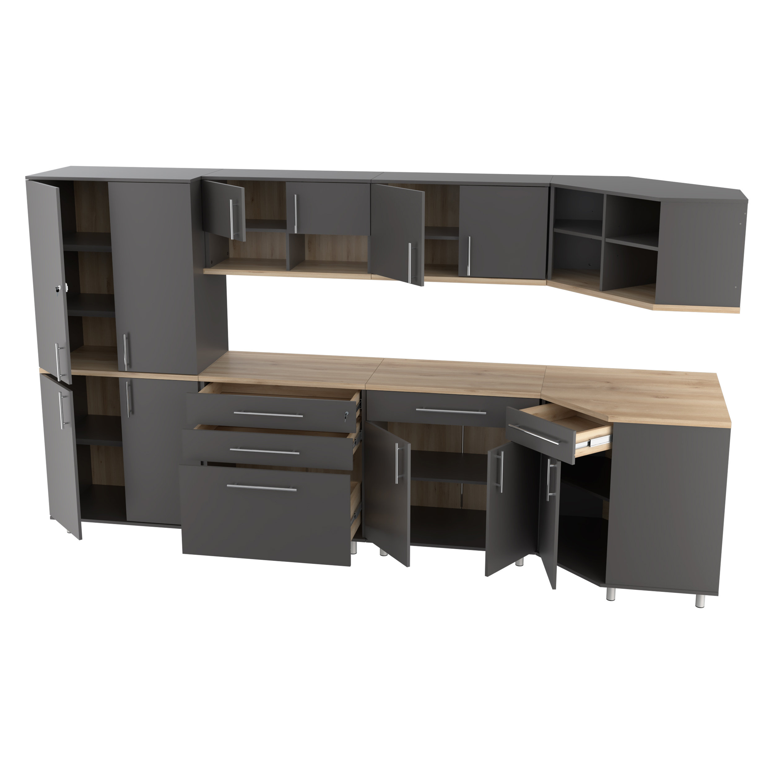 Wade Logan® 7 Piece Manufactured Wood Storage System & Reviews | Wayfair