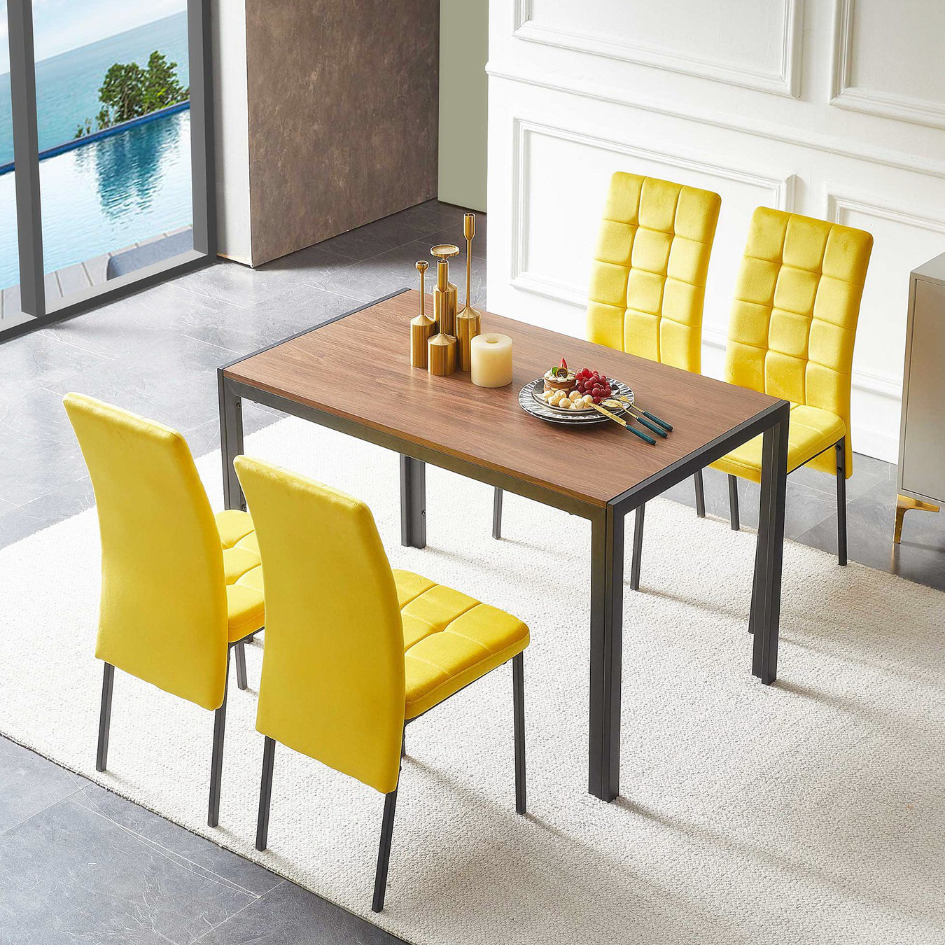 Mercer41 5 Piece Dining Set Dining Table Set Dining Room Set Dining Set ...