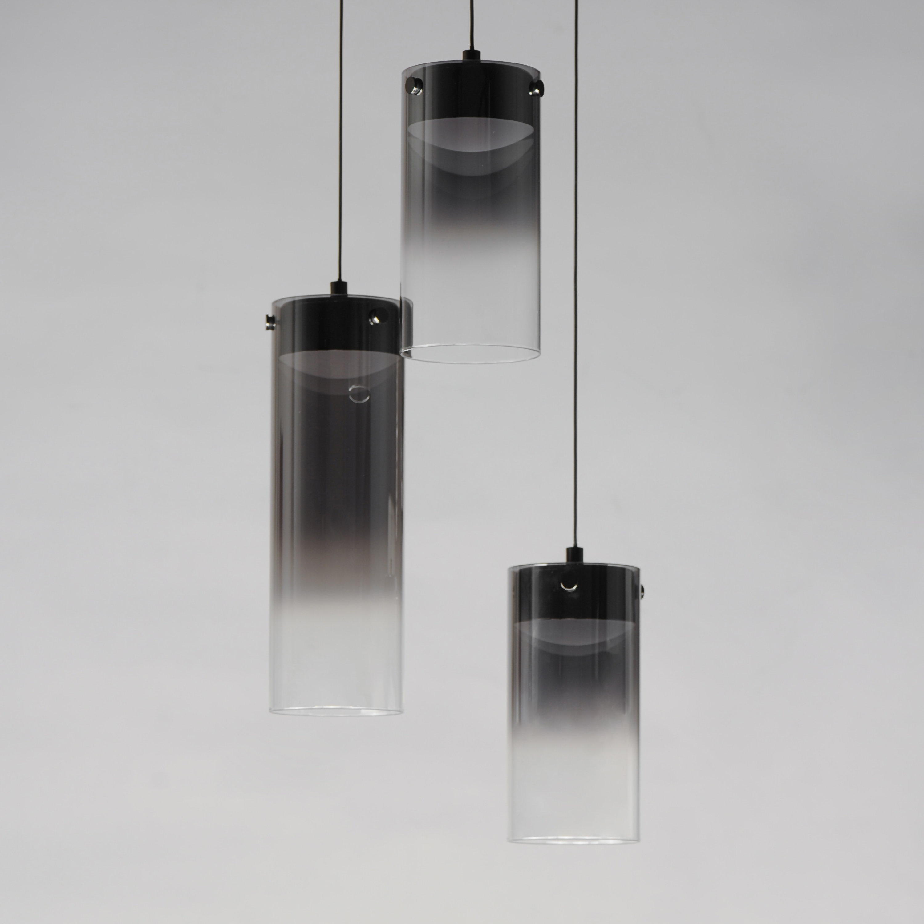 Brayden Studio® Delonda 3 - Light Gunmetal LED Cluster Pendant | Wayfair