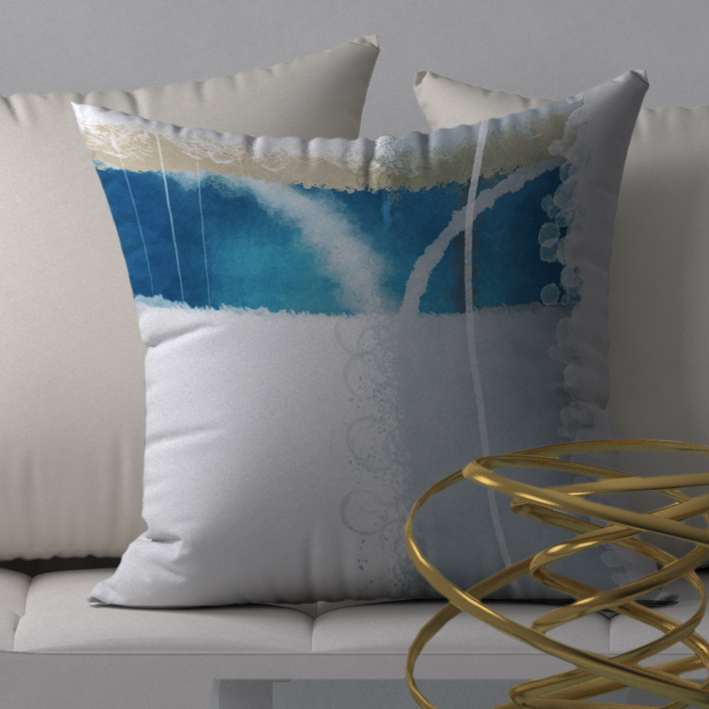 LeRoi Products Fragrance Singular Modern Contemporary Decorative Throw ...