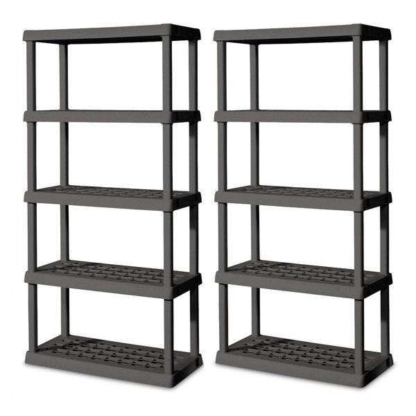 Sterilite Étagère ventilée robuste à 5 tablettes Stérilite 75,2 pouces ...