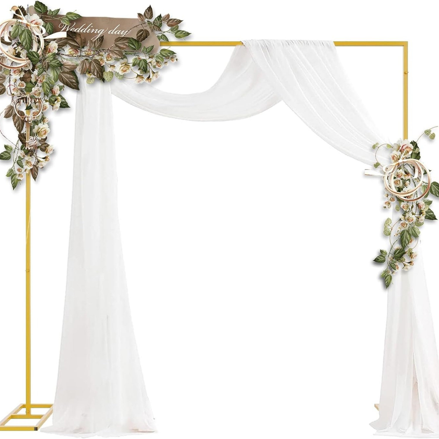 IDOLOB Wedding arch square backdrop bracket, balloon arch bracket heavy ...