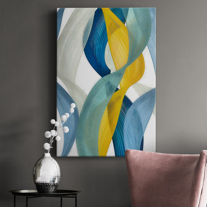 Ivy Bronx Horizontal Bands II Premium Gallery Wrapped Canvas - Ready To ...
