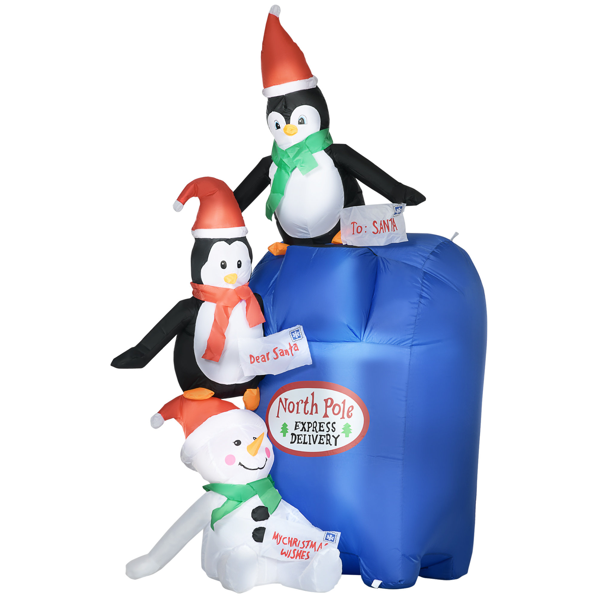 The Holiday Aisle® Penguins Mailbox Christmas Inflatable & Reviews ...