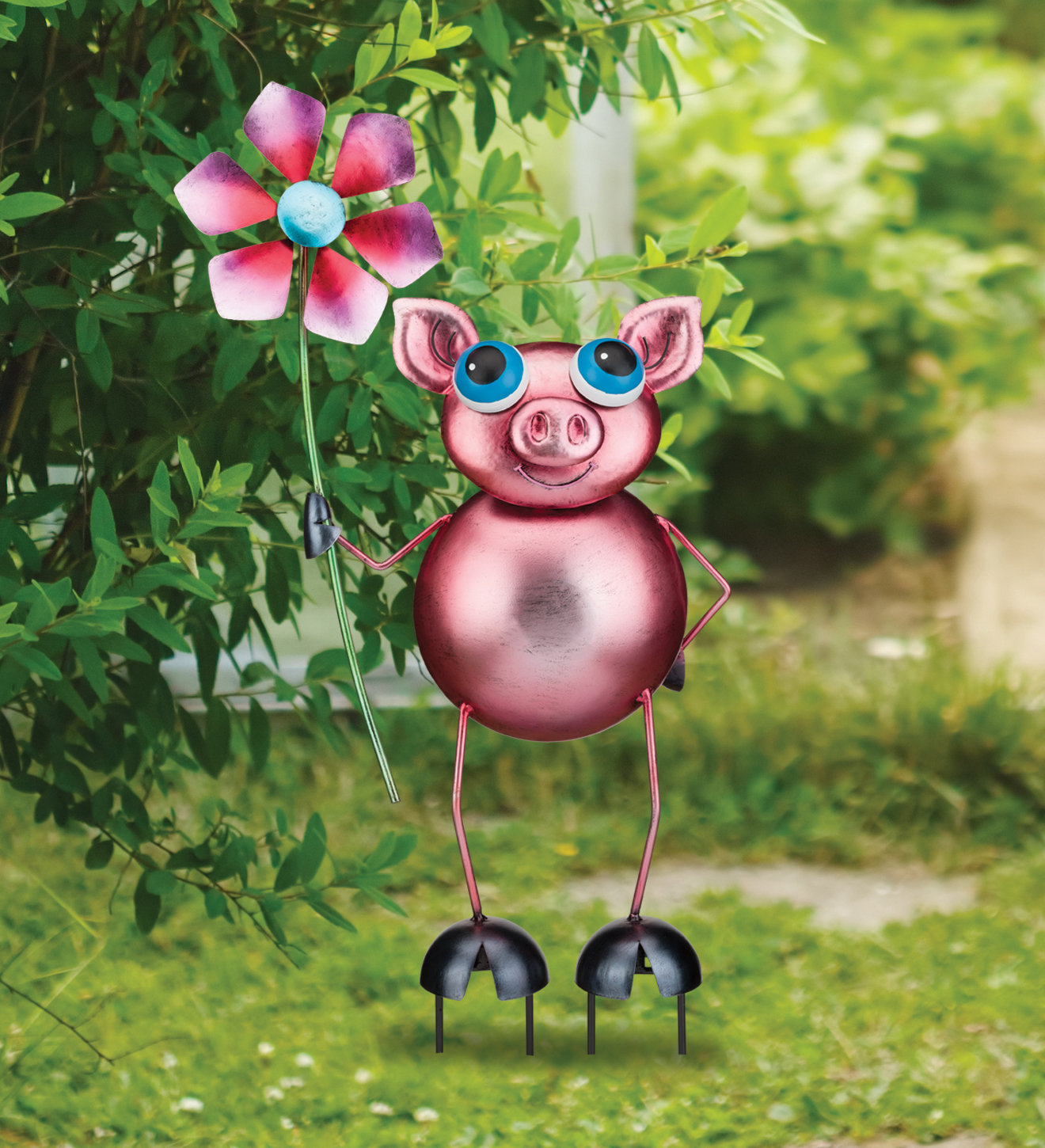 Regal Art & Gift Backyard Spinner Stake - Pig | Wayfair