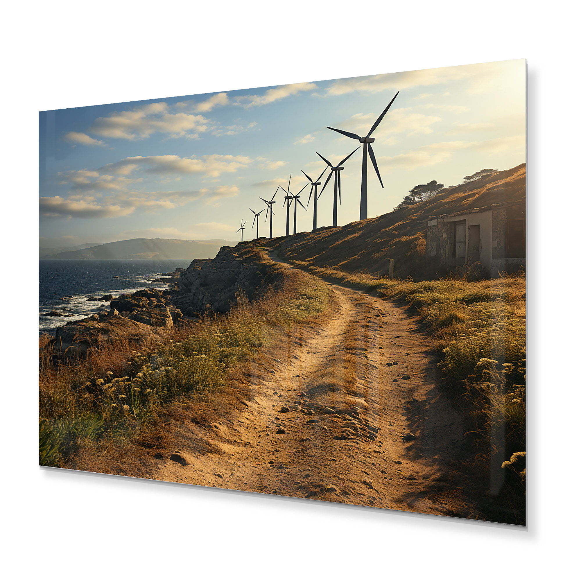 Ebern Designs Wind Turbines Coastal Propellers I - Landscapes Metal ...