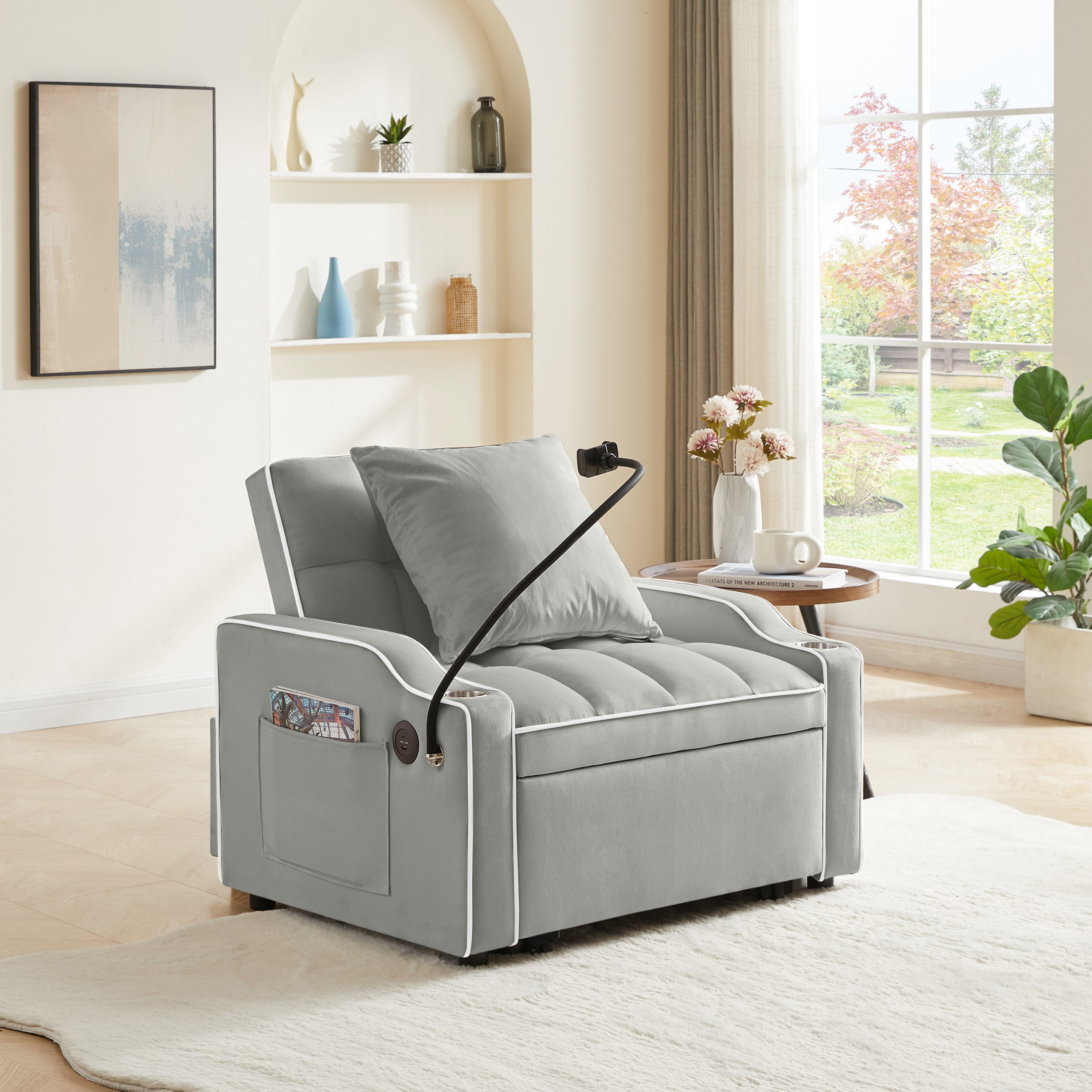 Latitude Run® 3-in-1 Sofa Bed Convertible Recliner Chair | Wayfair