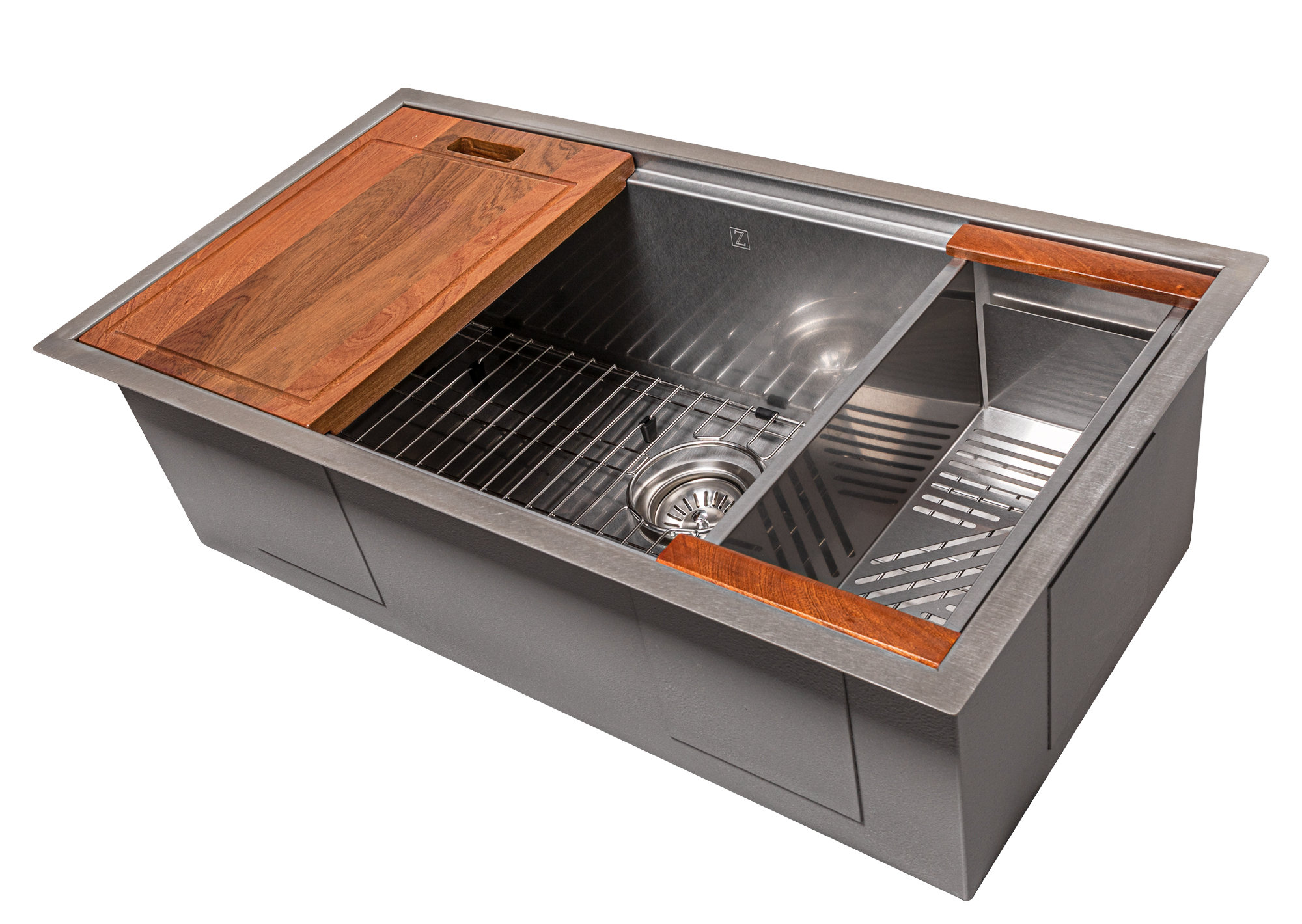 ZLINE 33 in. Garmisch Undermount Single Bowl Satin Stainless Steel ...