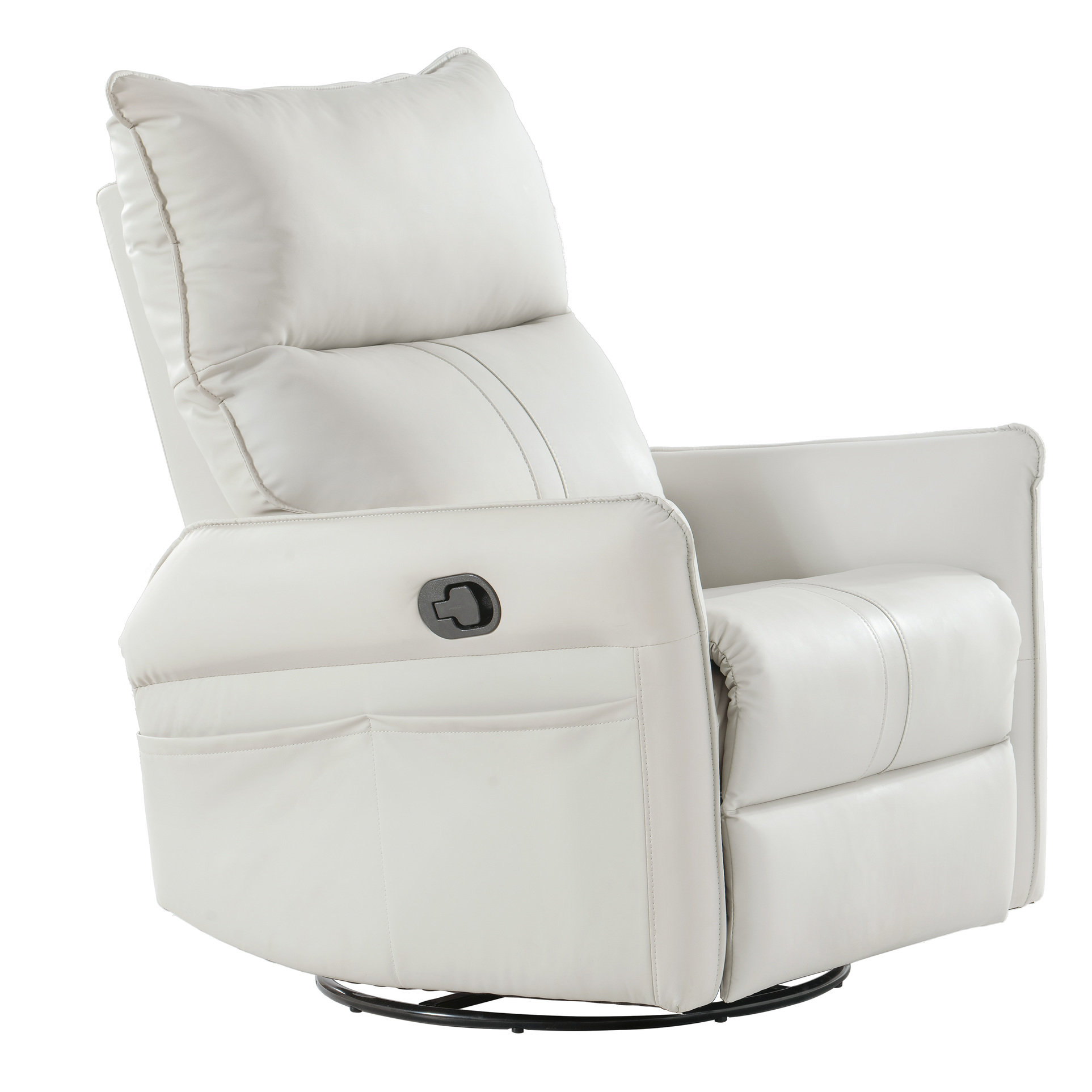 George Oliver Contemporary Rocking Recliner Chair With Soft Pu Surface ...