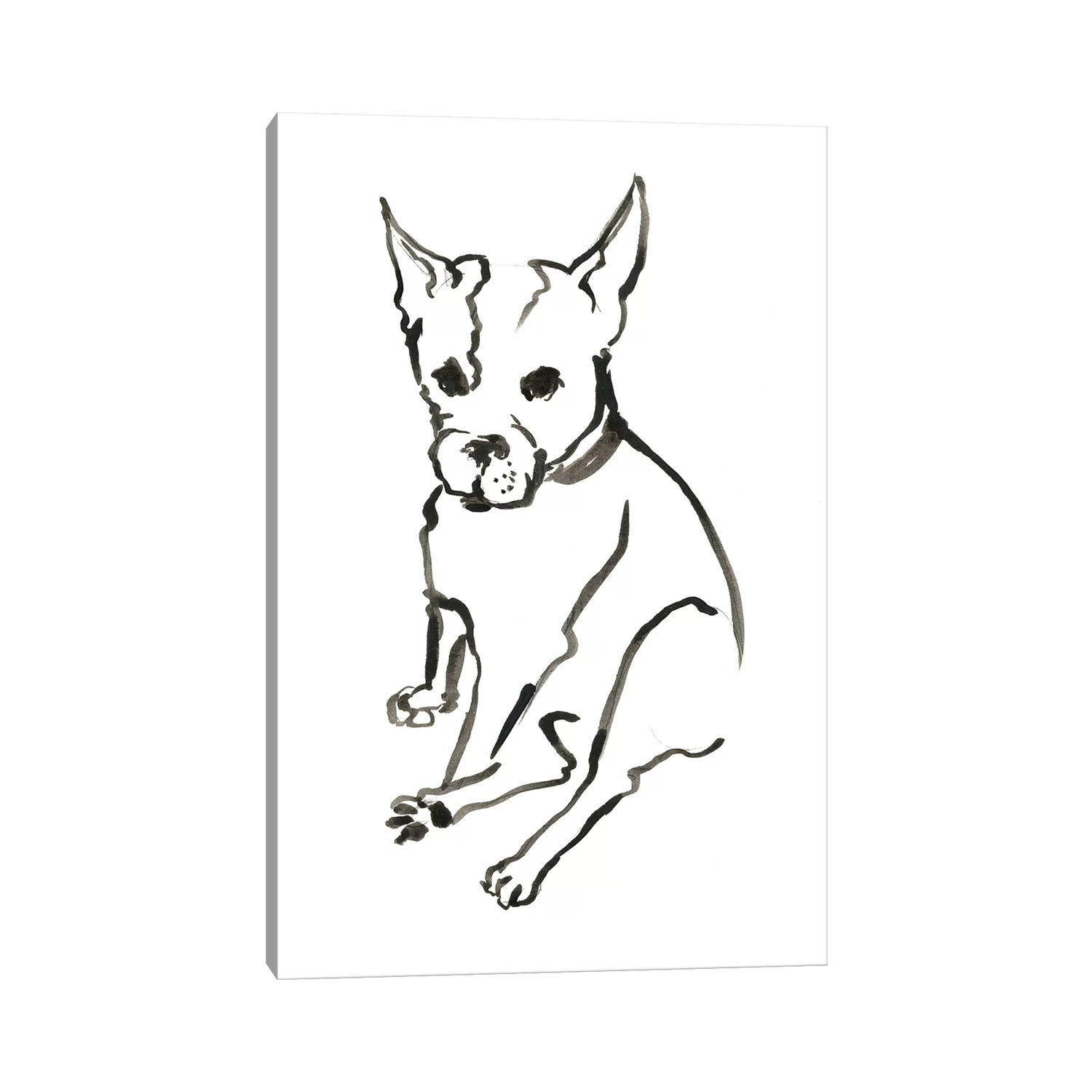 East Urban Home Wag the Dog VIII by Vanessa Binder - Wrapped Canvas ...