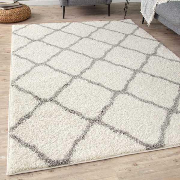 THE RUGS Myshaggy Collection Rugs Moroccan Design in Ivory & Reviews ...