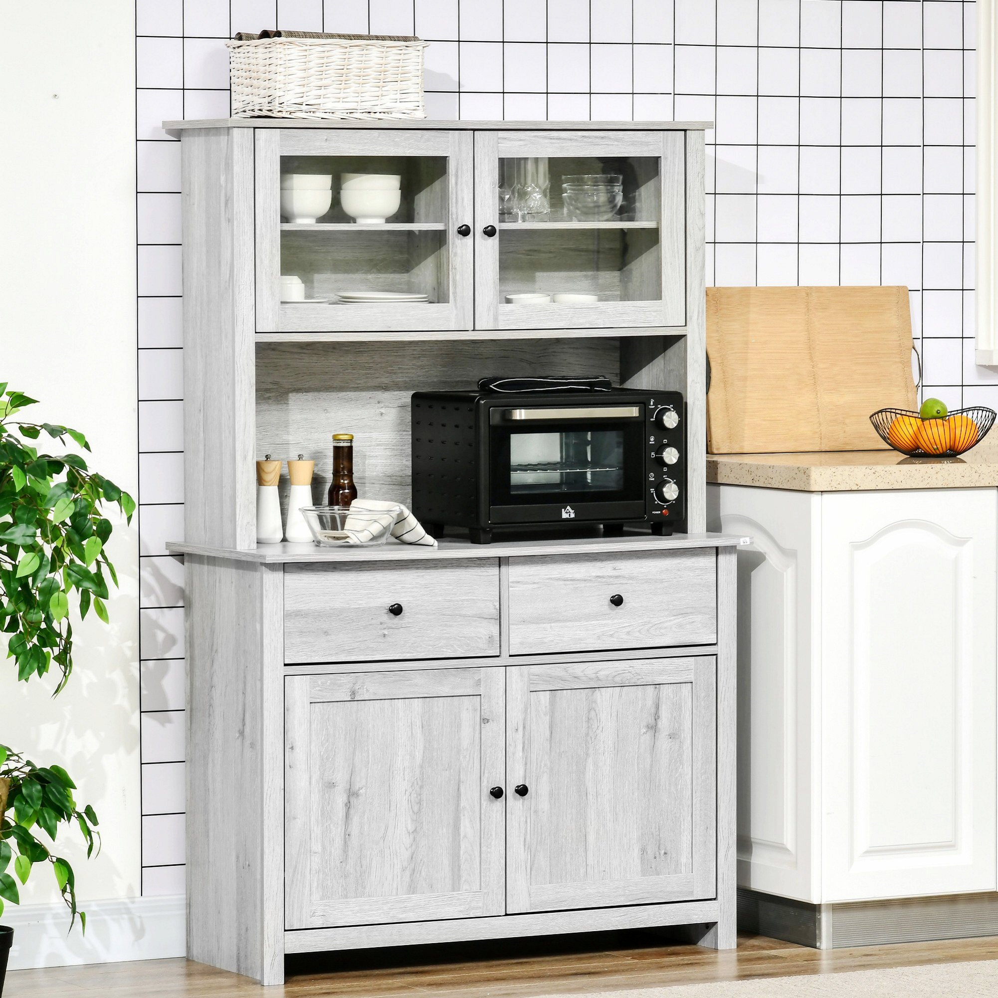 Lark Manor™ Kitchen Buffet With Hutch, Pantry Storage Cabinet With ...