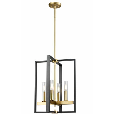 Everly Quinn Nahlia 4 - Light Dimmable Geometric Chandelier | Wayfair