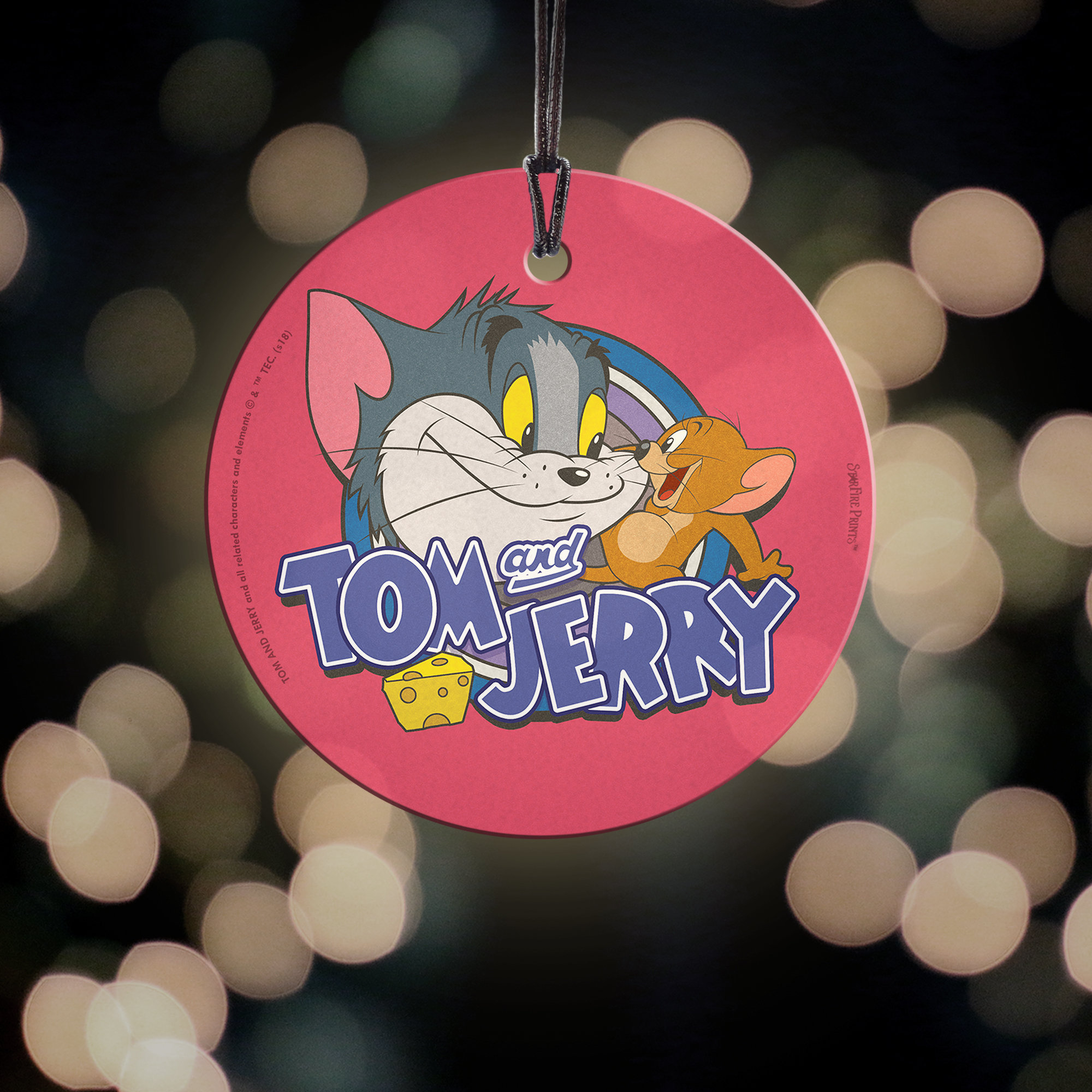 Trend Setters Tom And Jerry Cartoon Logo Hanging Glass Print | Wayfair