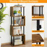 Trent Austin Design 5Tier Tall Bookshelf S-Shaped Geometric Bookcase ...
