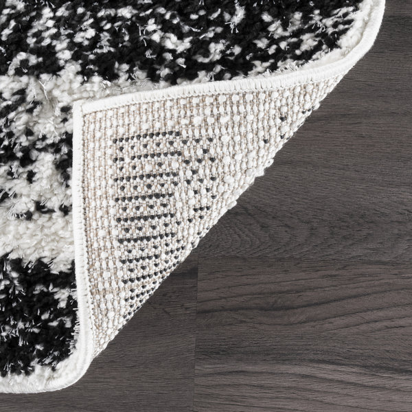 Ebern Designs Ainslei Black/White/Gray Rug & Reviews | Wayfair