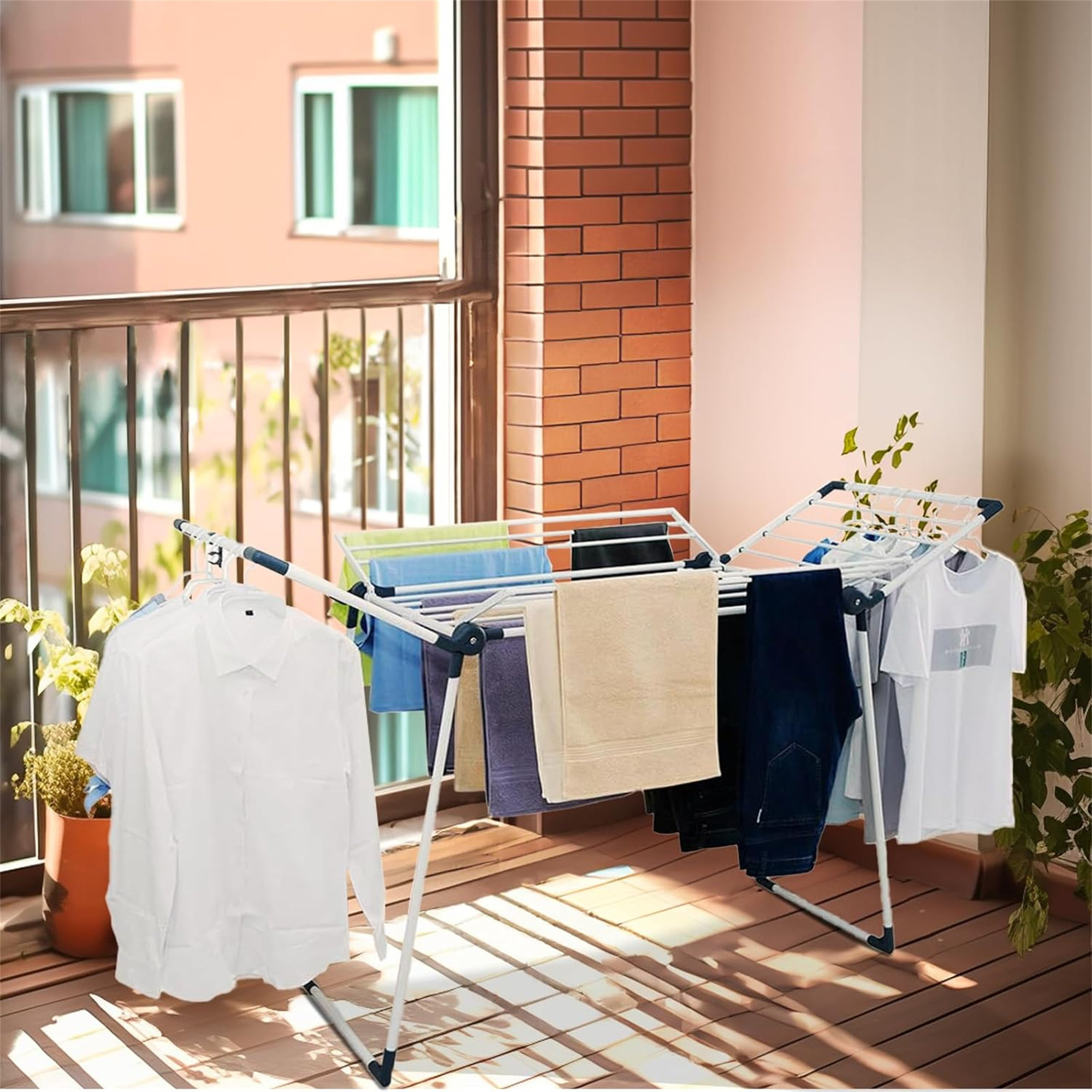 doitbest Adjustable Gullwing Drying Rack - Foldable For Indoor/Outdoor ...