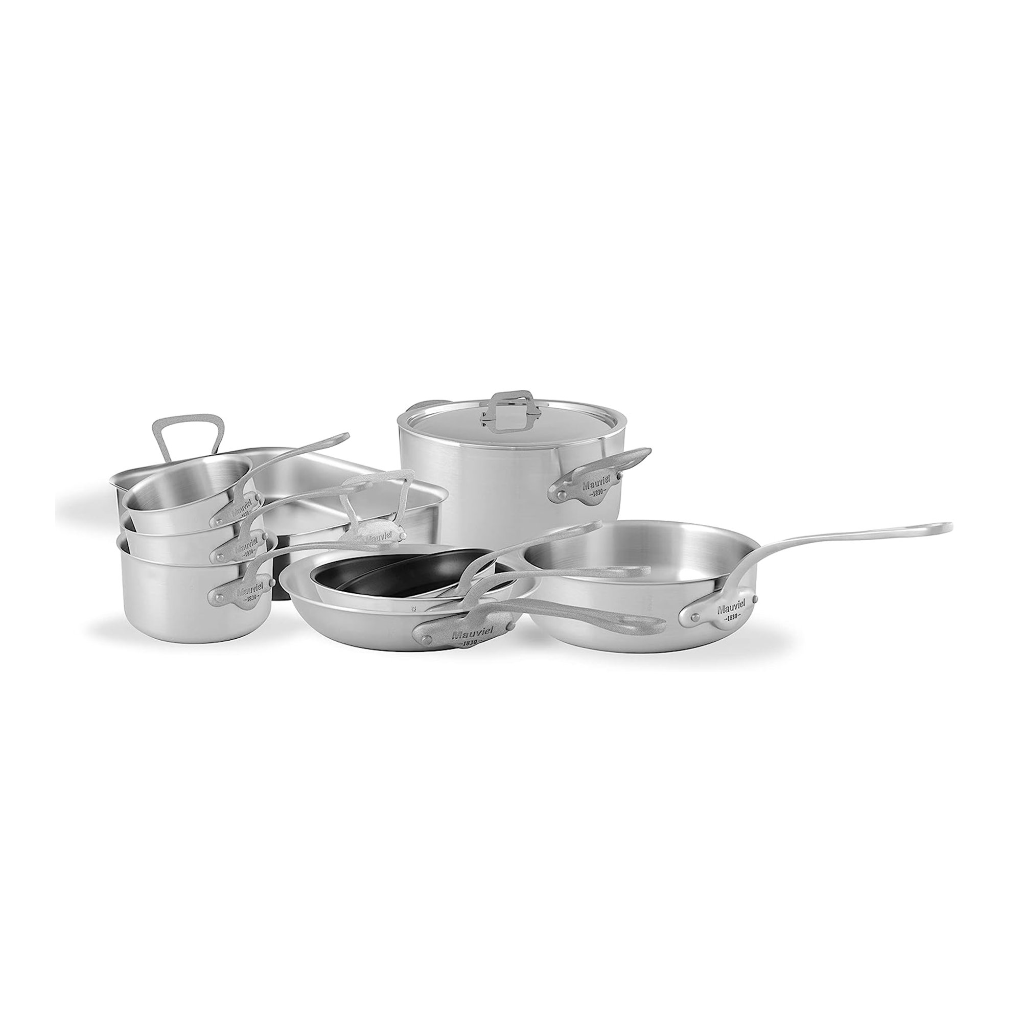 Mauviel M'URBAN 3 SB 10-Piece Cookware Set With Brushed Stainless Steel ...