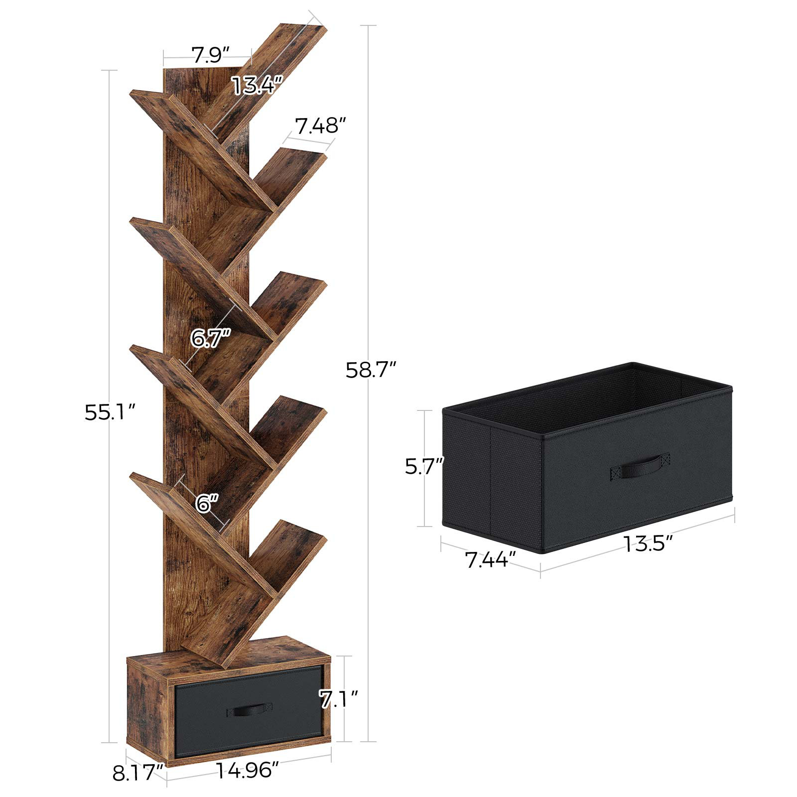 Millwood Pines Free Standing Tree Todi With Drawer & Reviews | Wayfair