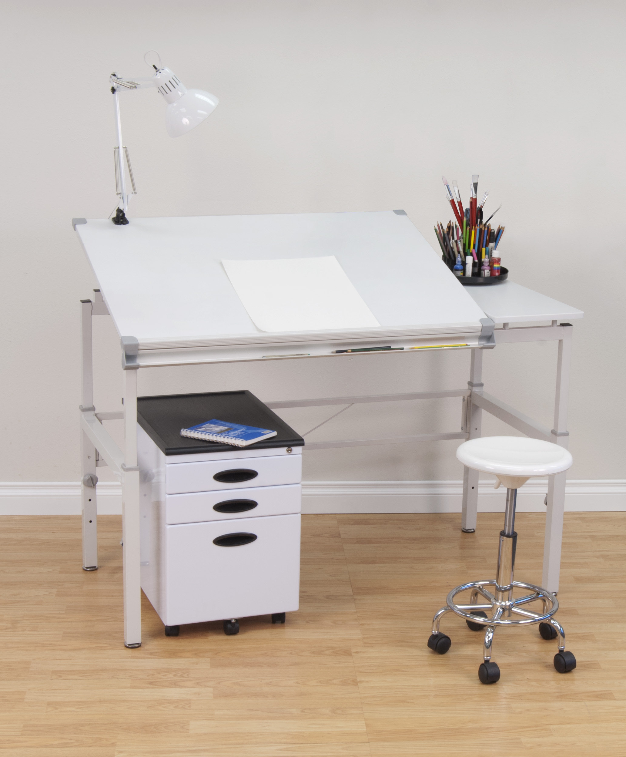Inbox Zero Cowie Height Adjustable Drafting Table & Reviews | Wayfair