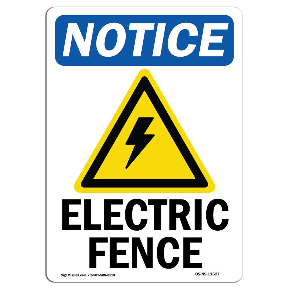 SignMission Notice Electric Fence Sign with Symbol Sign - Wayfair Canada
