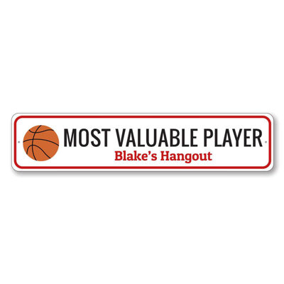 Lizton Sign Shop, Inc MVP Basketball Aluminum Sign | Wayfair