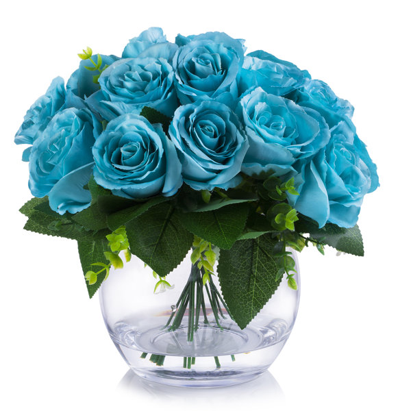 House of Hampton® 18 Heads Roses Floral Arrangement and Centerpiece in ...