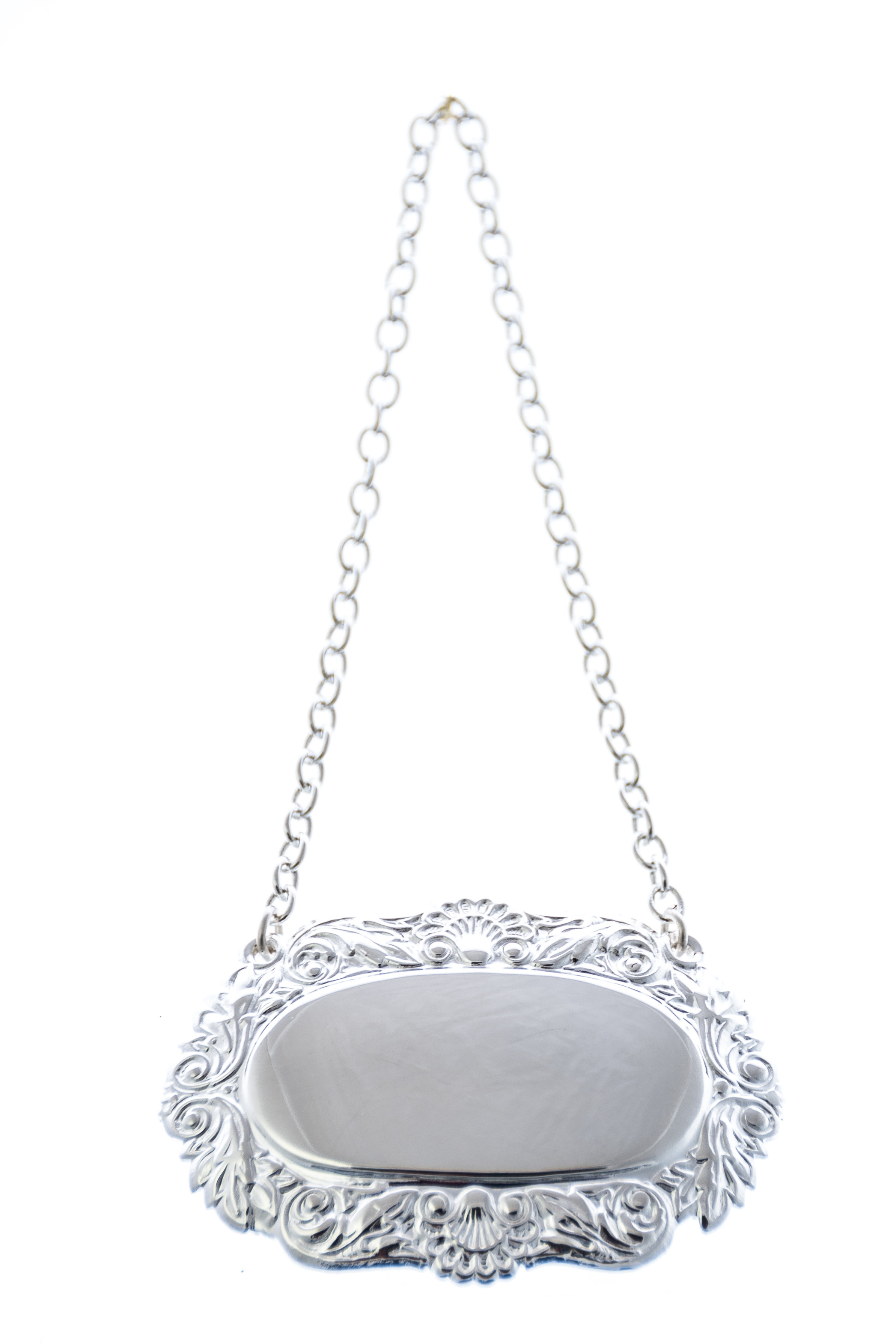 Corbell Silver Company Decanter Label Shell And Scroll (Plain ...