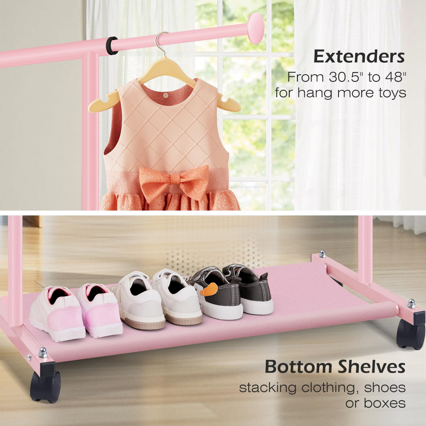 Arlmont & Co. Small Garment Racks For Hanging Clothes Rack Mini Kids ...