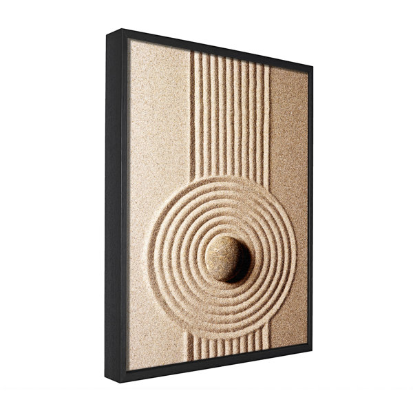 Bright Star Circular Sand Script Zen - Single Picture Frame Art Prints ...