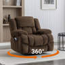 Latitude Run® Kinue 41.3" Oversized Swivel Recliner Chair With Massage ...