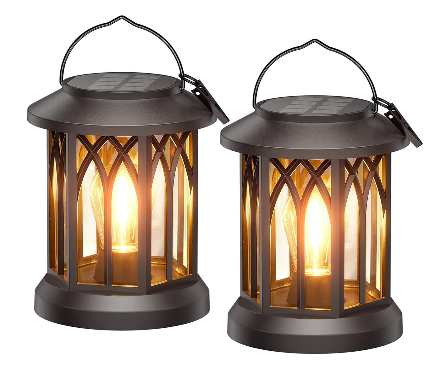 VEROSAL 2 Pack Upgraded Bright Waterproof Hanging Solar Lanterns ...