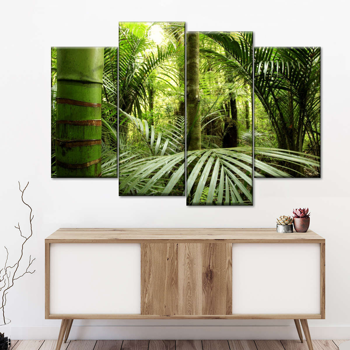 Bay Isle Home™ Into The Jungle Wall Art Multi Piece Canvas Print On ...