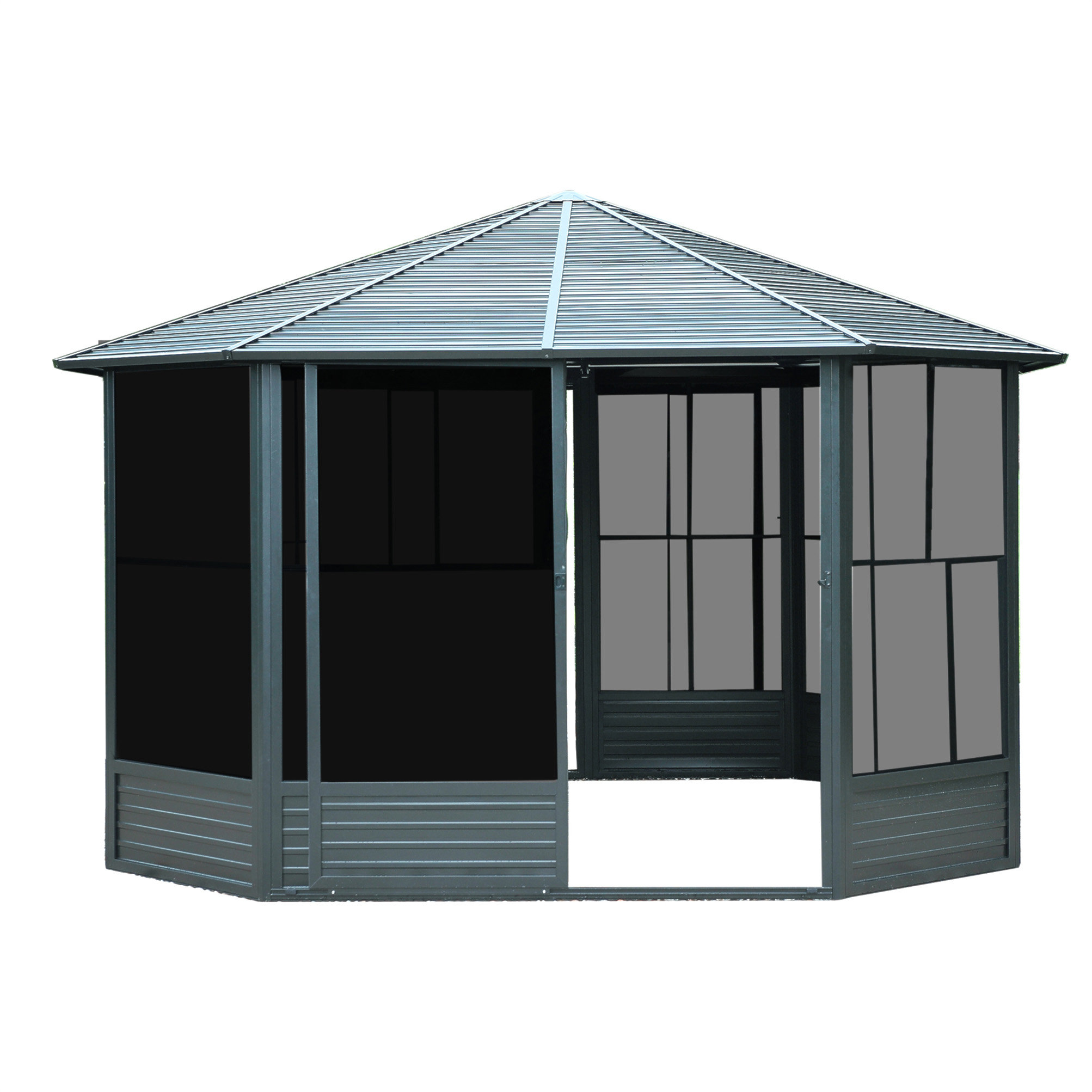 HLILish 13 X 13 FT Sunroom Octagonal Solarium,Screen Houses For ...