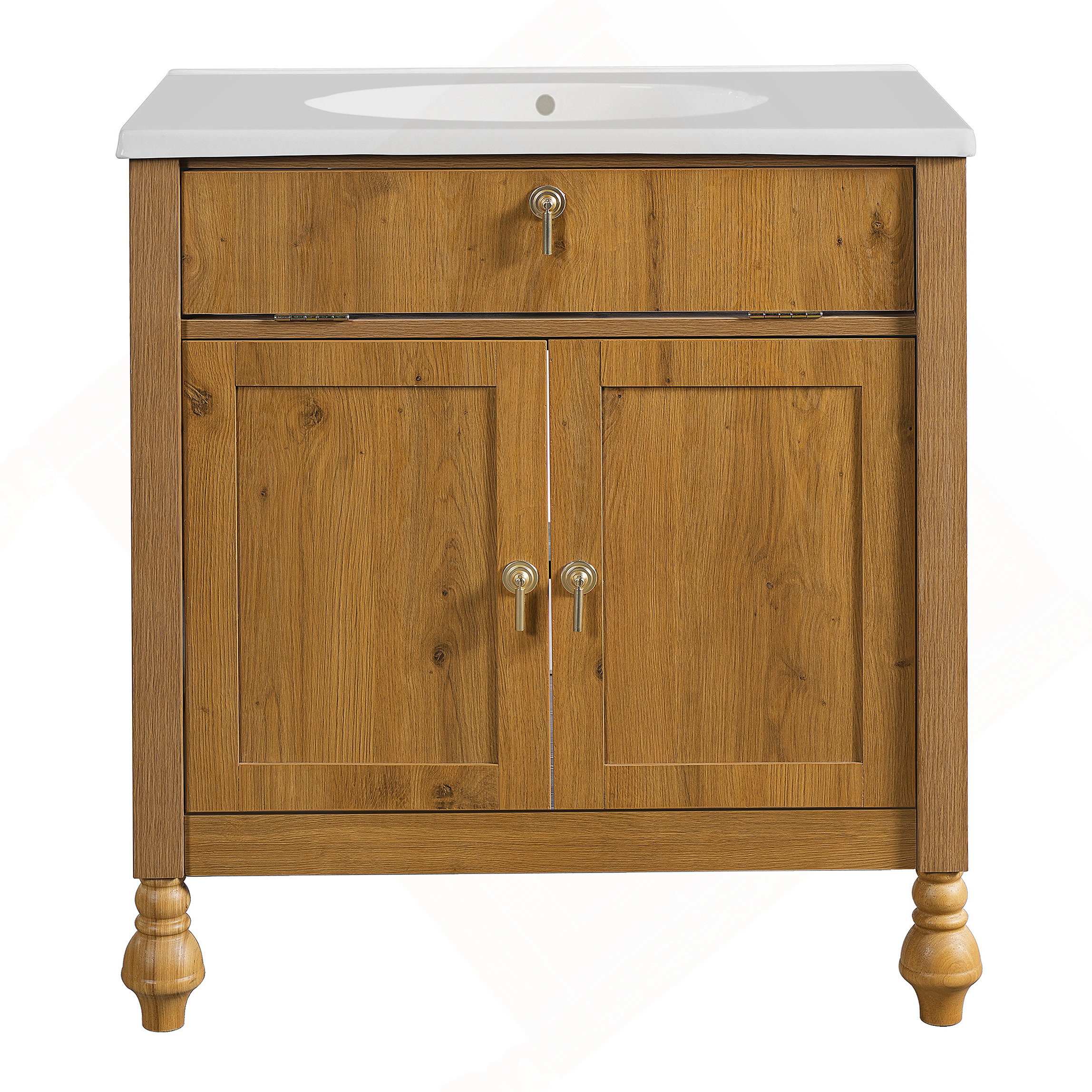 August Grove® Bathroom Vanity With Seashell Resin Sink, Flip - Up ...