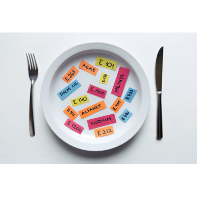 Ebern Designs Unhealthy Food Additives Plate On Canvas by Artursfoto ...