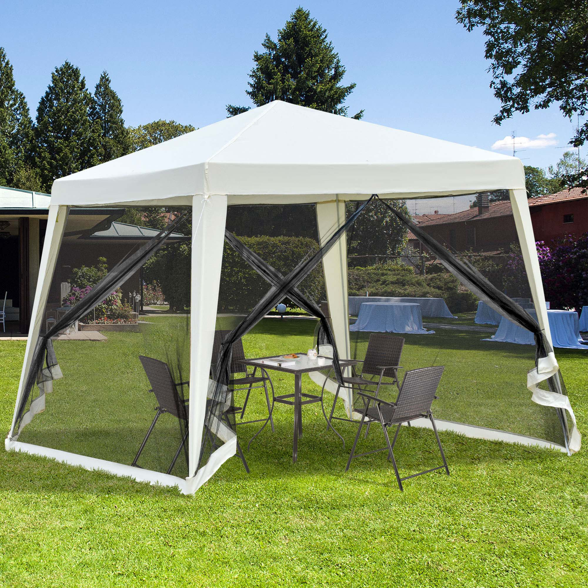 Greenhome Trade Outsunny 10'X10' Outdoor Canopy Tent, Slant Leg Sun ...