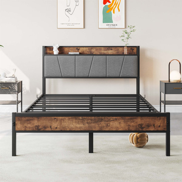 17 Stories Eliscia Upholstered Bookcase Bed | Wayfair