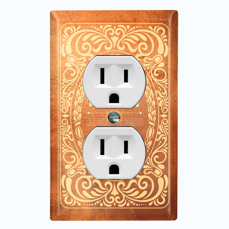 WorldAcc Patterned 1 - Gang Duplex Outlet Standard Wall Plate | Wayfair