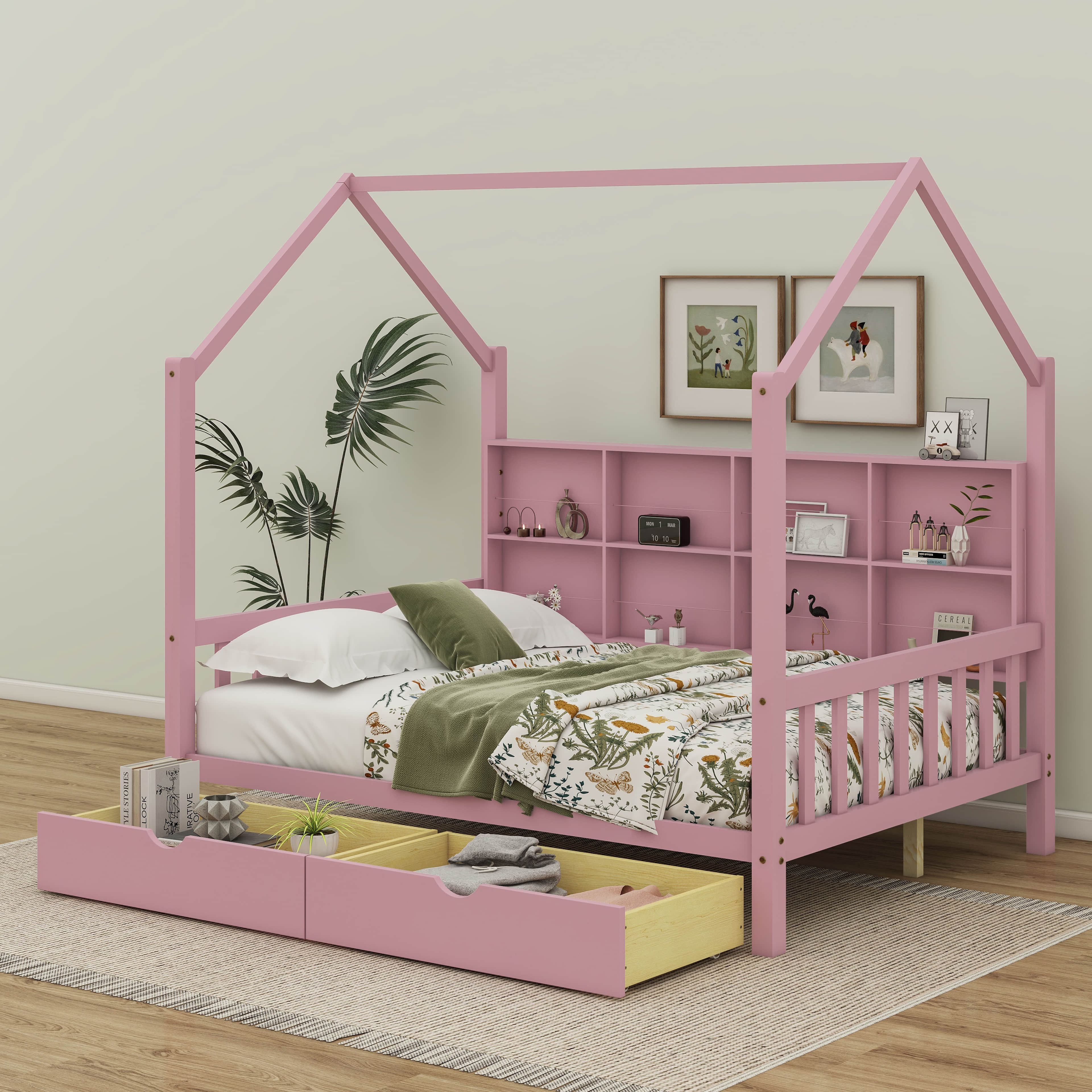 Mercer41 Cassian Storage Slat Bed | Wayfair