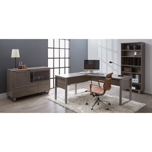 Haaken Furniture Ose 4 L-Shaped Writing Desk Office Set & Reviews | Wayfair