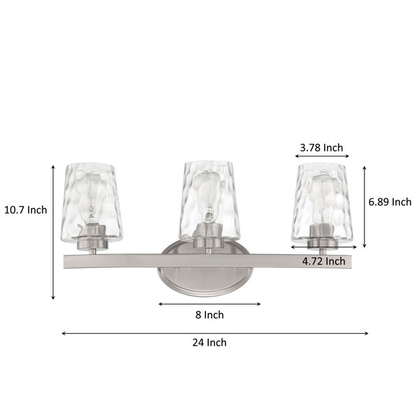 Willa Arlo™ Interiors Saratoga 3 - Light Steel Dimmable Bathroom Vanity ...