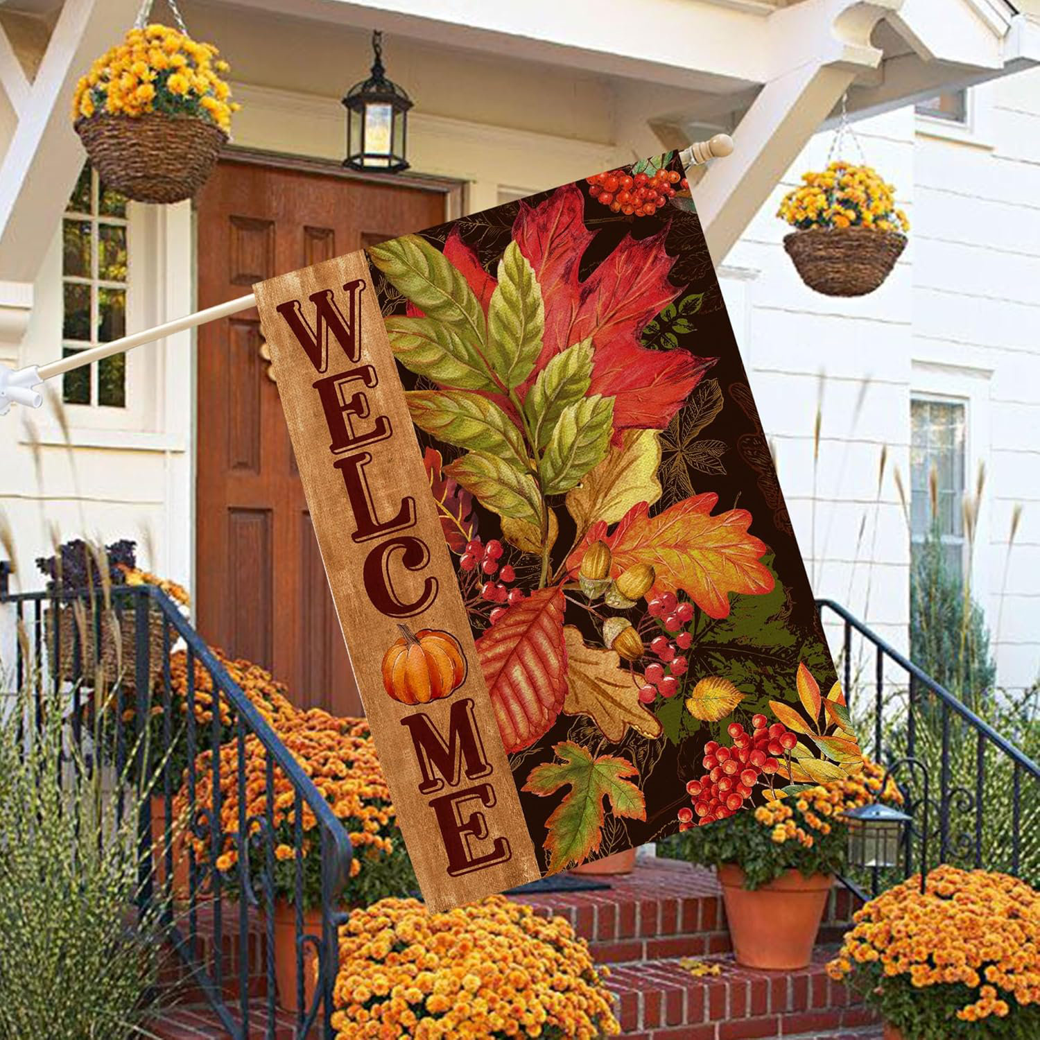 The Holiday Aisle® Fall House Flag 28 X 40 Inch Double Sided Maple Leaf ...