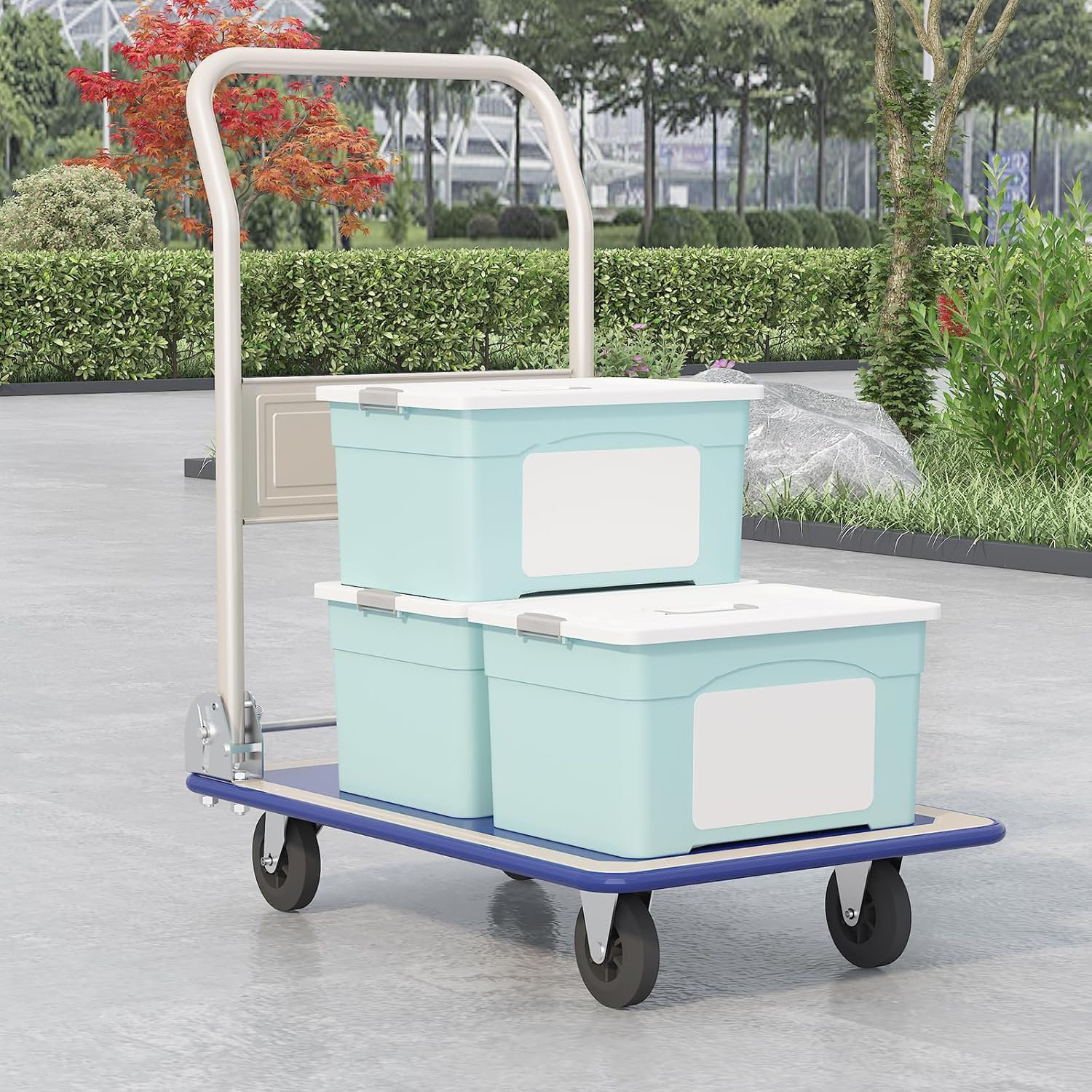 gaomon Heavy Duty Platform Cart with 286.6 Lbs Weight Capacity ...