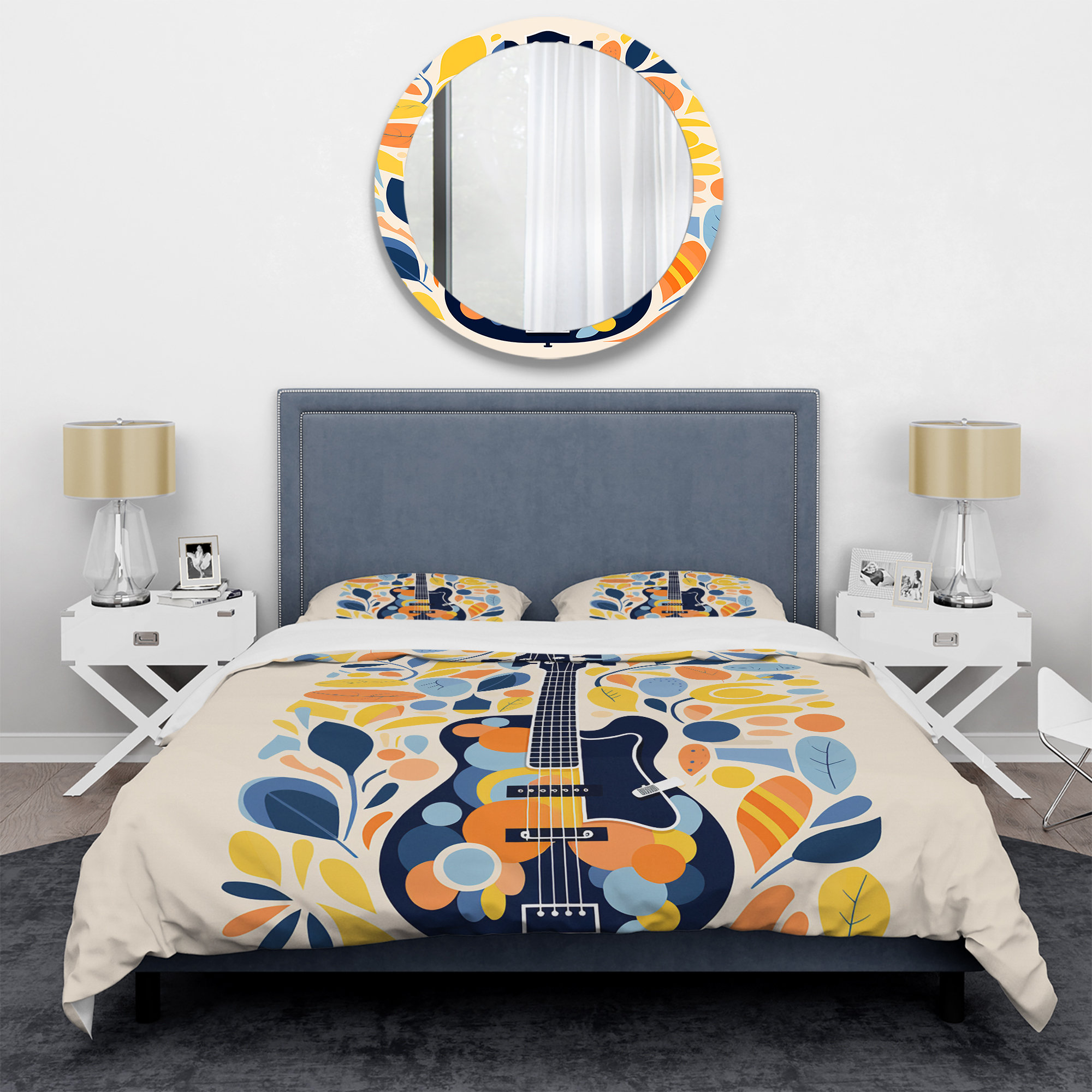 Design Art Bass Guitar Harmony - Fruits Duvet Cover Set | Wayfair
