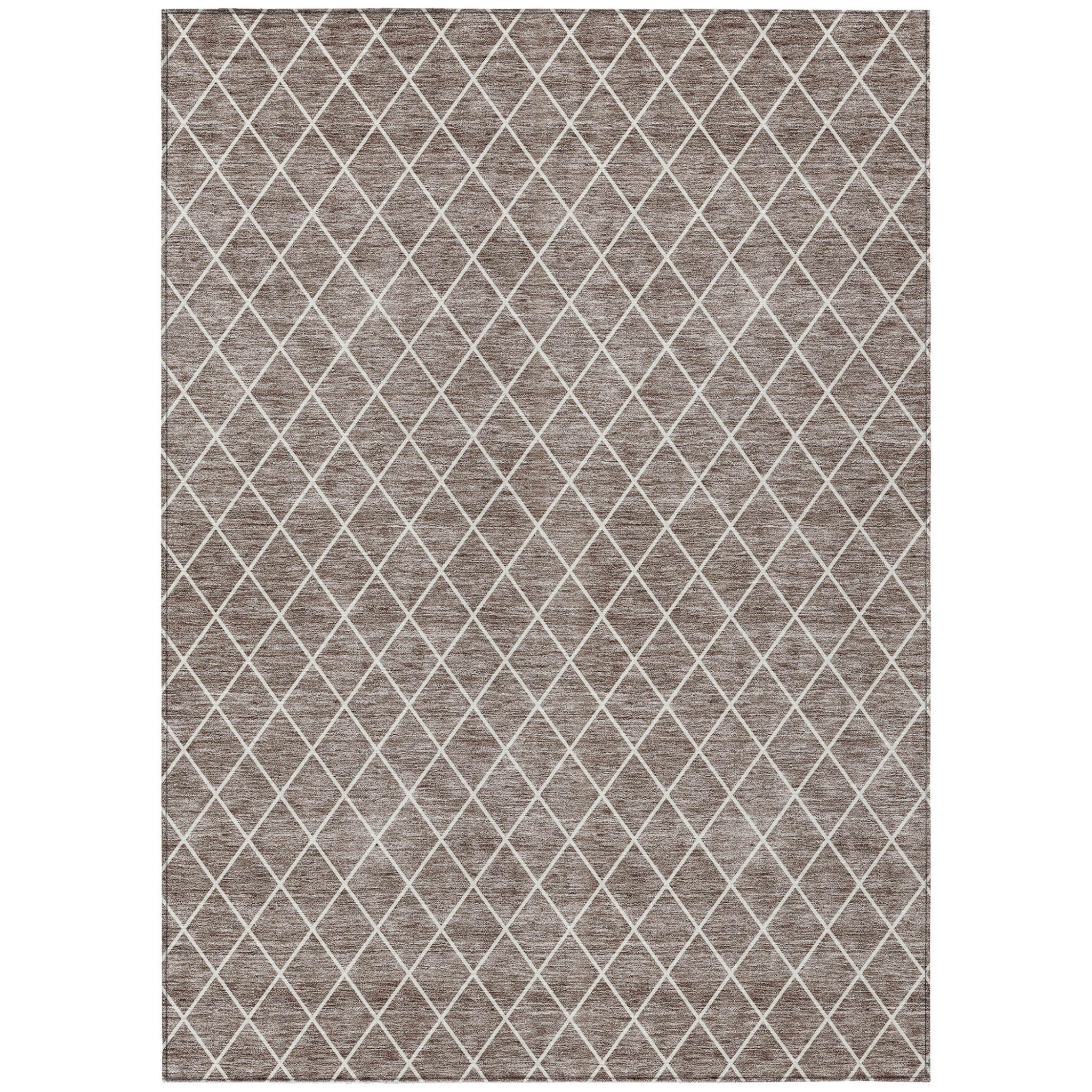 HomeRoots 10' X 14' Taupe Geometric Washable Indoor Outdoor Area Rug ...