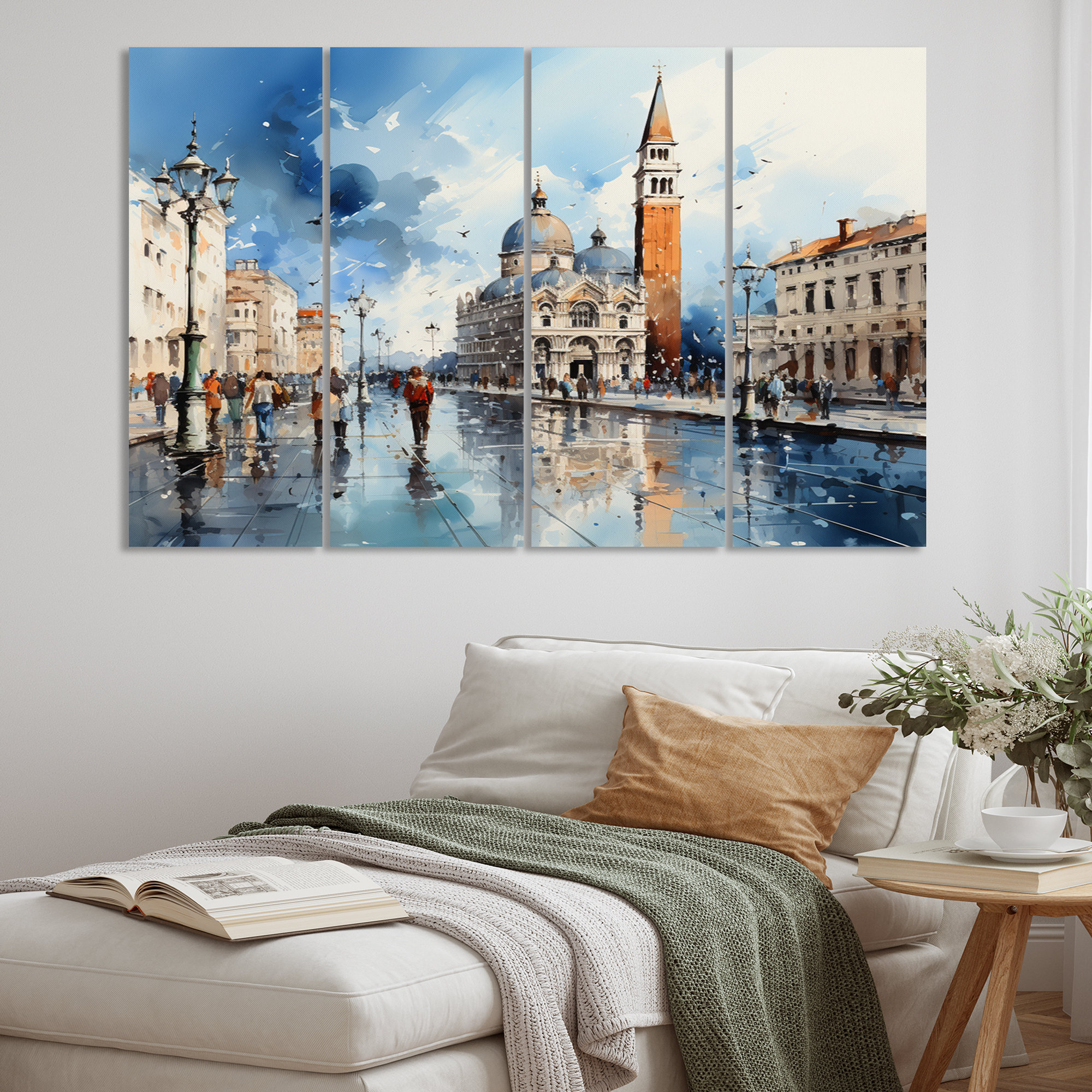 Winston Porter Italy Piazza San Marco I On Canvas 4 Pieces Print | Wayfair