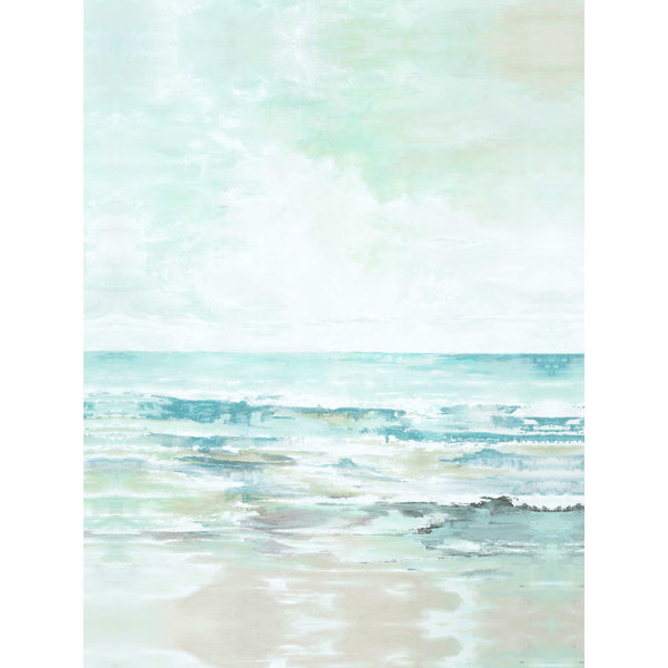 Highland Dunes " Abstract Light Beach Scene " Painting on Canvas | Wayfair