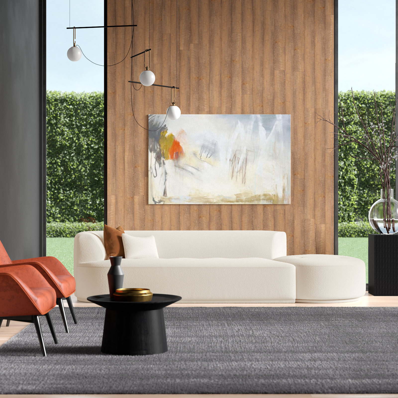 Wade Logan® Cloteen Boucle 2-Piece Modular Sofa & Reviews | Wayfair